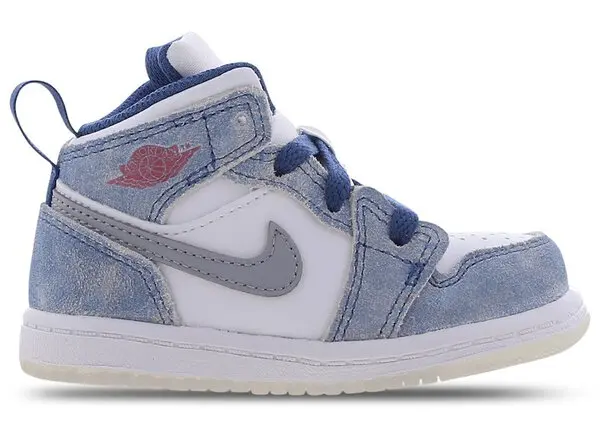 JORDAN 1 Mid Se Sneakers - French Blue/white/light Steel Grey