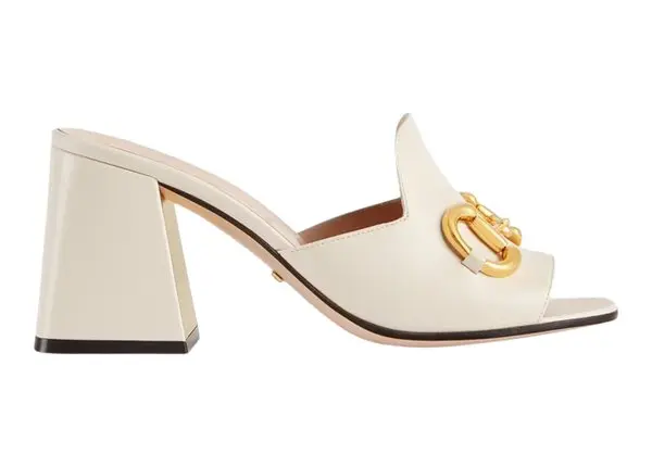 Gucci 75mm Heeled Leather Sandal