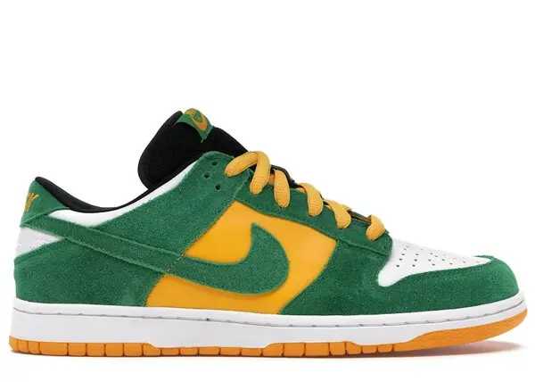 Nike Sb Dunk Low Sneakers - White/classic Green/del Sol