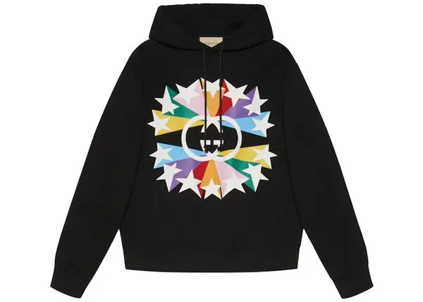 Gucci Interlocking G Star Burst Print Cotton Sweatshirt
