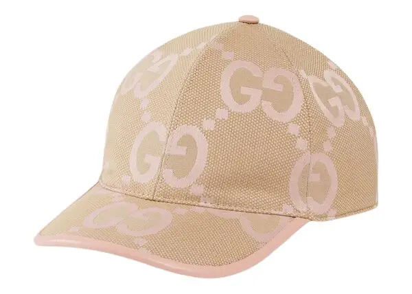 Gucci Jumbo Gg Baseball Cap - Beige/light Pink