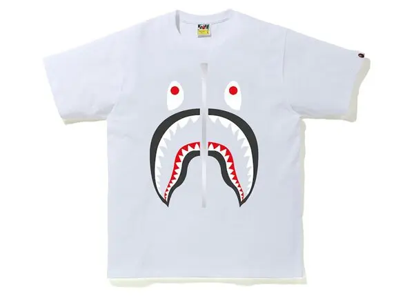 A BATHING APE Shark Tee Shirt - White
