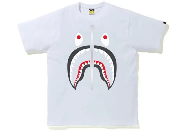 A BATHING APE Shark Tee Shirt - White