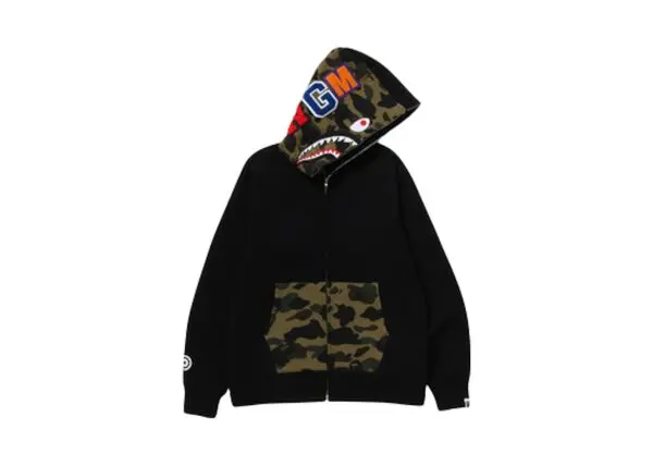 A BATHING APE Shark Full Zip Hoodie - Black