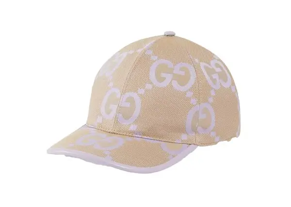 Gucci Jumbo Gg Baseball Cap - Beige/lilac