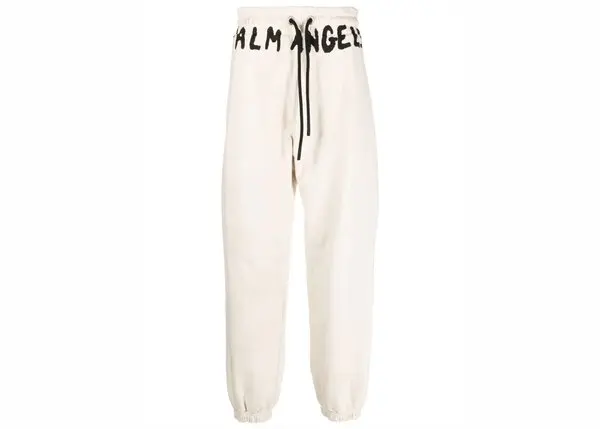 Palm Angels Seasonal Logo Vintage Sweatpants - White/black
