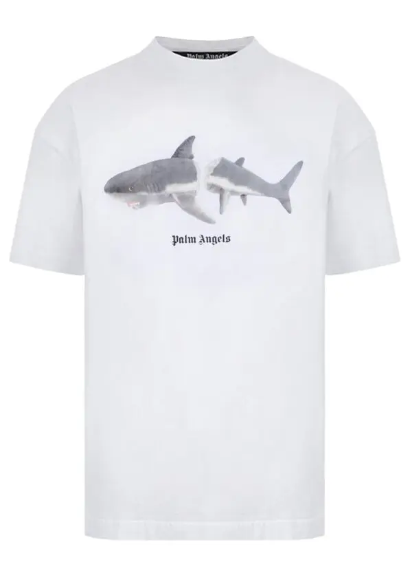 Palm Angels Shark T-shirt - White/black
