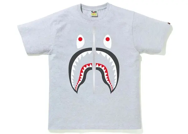 A BATHING APE Shark Tee Shirt - Grey