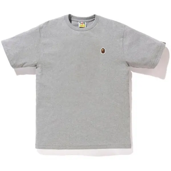 A BATHING APE Silicon Ape Head One Point Tee Shirt - Gray