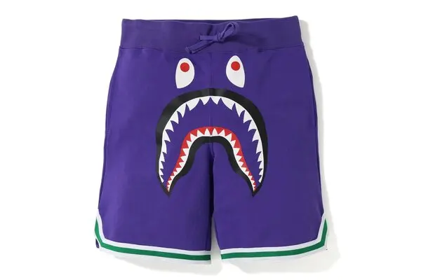 BAPE Shark Basketball Sweat Shorts - Purple
