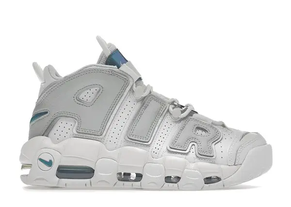 Nike Air More Uptempo Sneakers - White/grey/metallic Teal