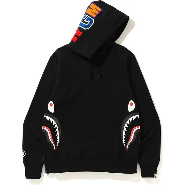 A BATHING APE Side Zip Shark Wide Pullover Hoodie