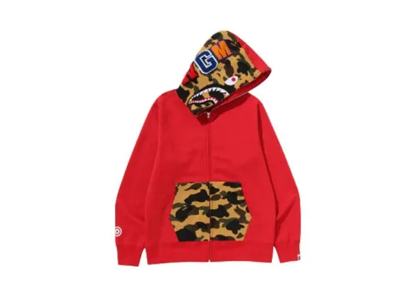 A BATHING APE Shark Full Zip Hoodie - Red