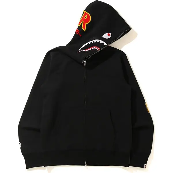 A BATHING APE Shark Full Zip Hoodie - Black