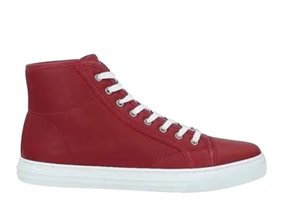 Gucci Leather High-top Sneakers - Red/white