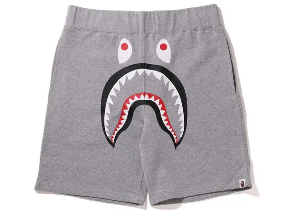 A BATHING APE Shark Sweat Shorts - Grey
