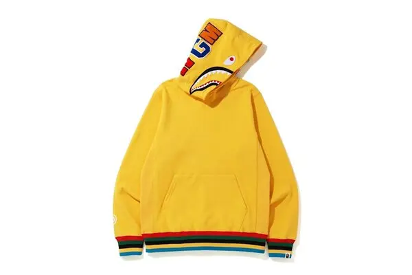 A BATHING APE Shark Line Rib Pullover Hoodie