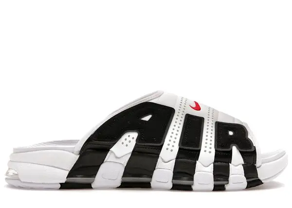 Nike Air More Uptempo Slide - White/black/varsity Red