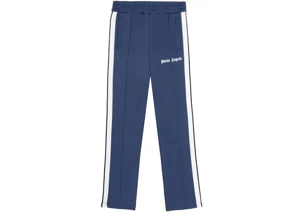 Palm Angels Side Stripe Straight Leg Track Pants - Navy Blue