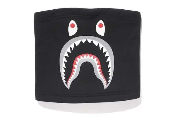 A BATHING APE Shark Neck Warmer - Black
