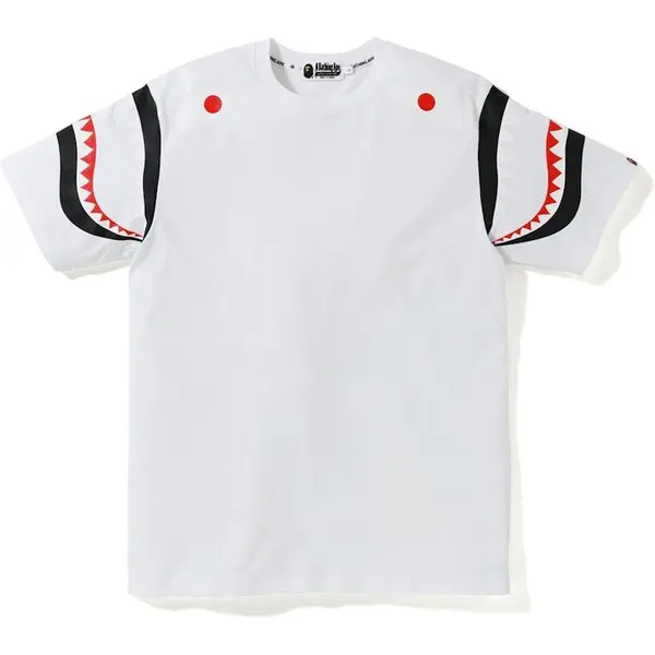 A BATHING APE Shark Shoulder Tee Shirt - White