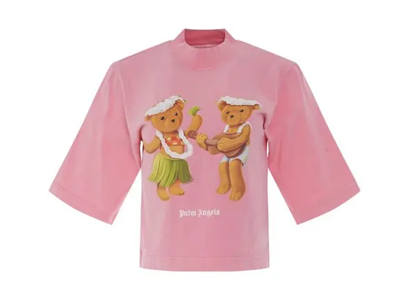 Palm Angels Dancing Bear Cropped T-shirt