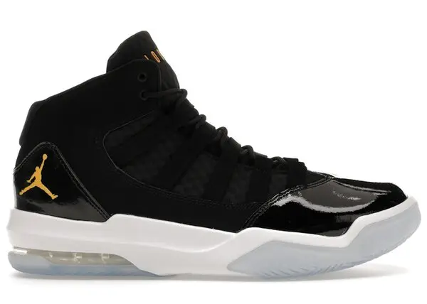 JORDAN Max Aura High-top Sneakers - Black/university Gold/white