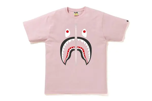 A BATHING APE Shark Tee Shirt - Pink