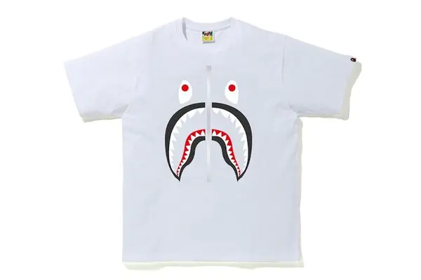 A BATHING APE Shark Tee Shirt - White