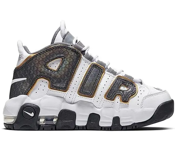 Nike Air More Uptempo Sneakers - White/anthracite/metallic Gold