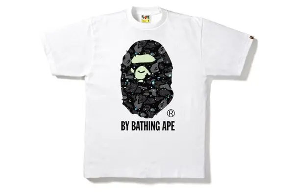 A BATHING APE Space Camo Bathing Tee Shirt - White