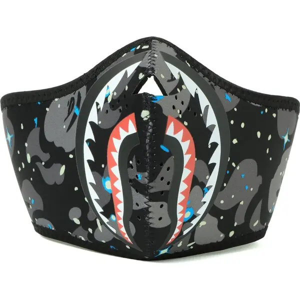 BAPE Space Camo Shark Mask - Black