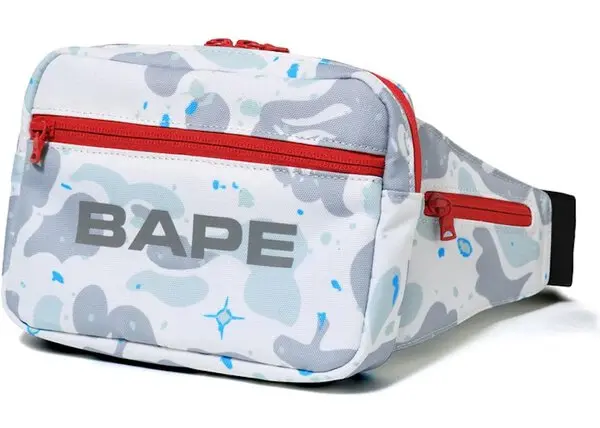 A BATHING APE Space Camo Waist Bag - White