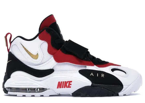 Nike Air Max Speed Turf 49ers Sneakers - White/metallic Gold/gym Red