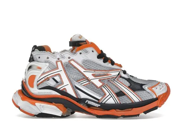 Balenciaga Runner Sneakers - White/black/orange