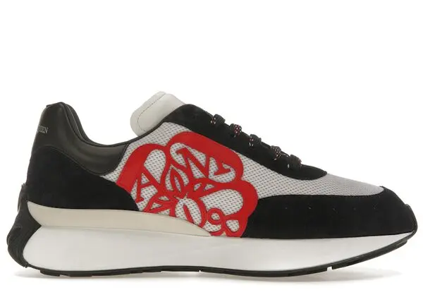 Alexander McQueen Sprint Runner Sneakers - Black/white/red
