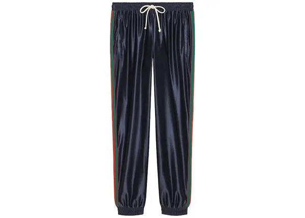 Gucci Shiny Jersey Pant With Web