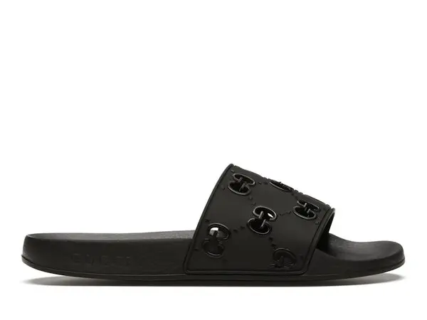 Gucci Rubber Slides - Black