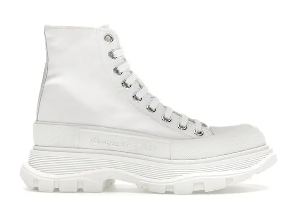 Alexander McQueen Tread Slick Canvas Boots - White