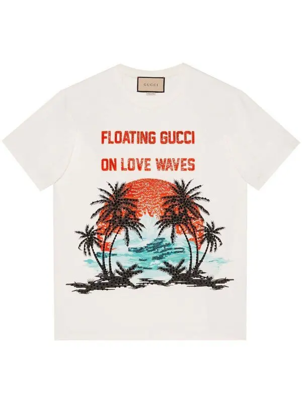Gucci Slogan-print T-shirt - White