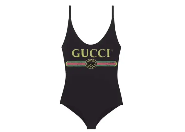 Gucci Logo One-piece Swimsuit - Black
