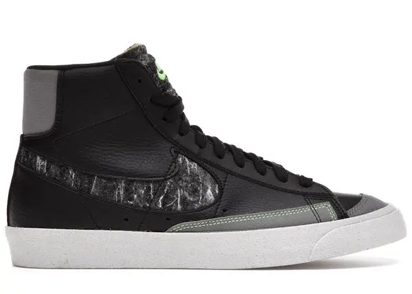 Nike Blazer Mid '77 Vintage Sneakers - Black/electric Green/light Bone