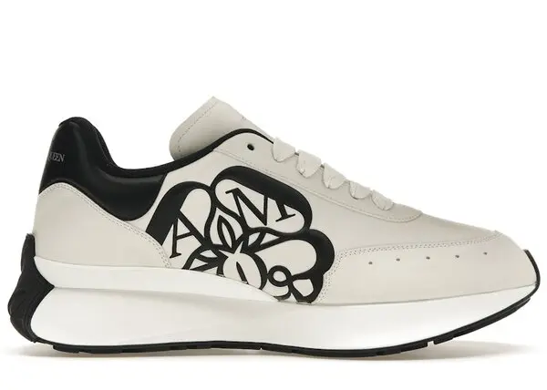 Alexander McQueen Sprint Runner Crestin Sneakers - White/black