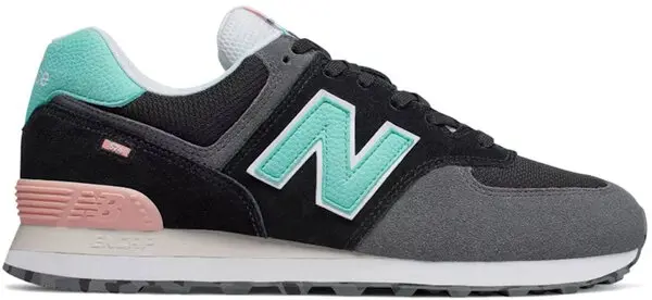 NEW BALANCE 574 Sneakers - Black/light Tidepool
