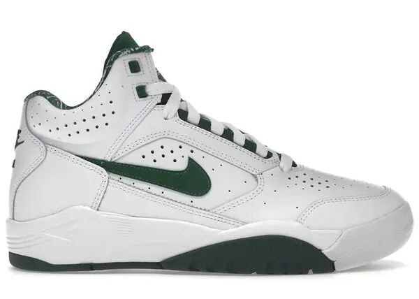 Nike Air Flight Lite Ii Mid Sneakers - White/gorge Green