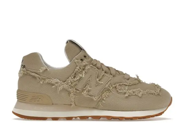 NEW BALANCE 574 Miu Miu Denim Sneakers - Colonial Beige/white/gum