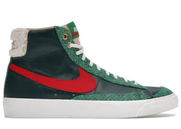 Nike Blazer Mid 77 Vintage Nordic Christmas Sneakers - Dark Atomic Teal/university Red