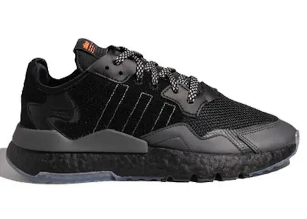 Adidas Nite Jogger Velcro Sneakers - Core Black/solar Red