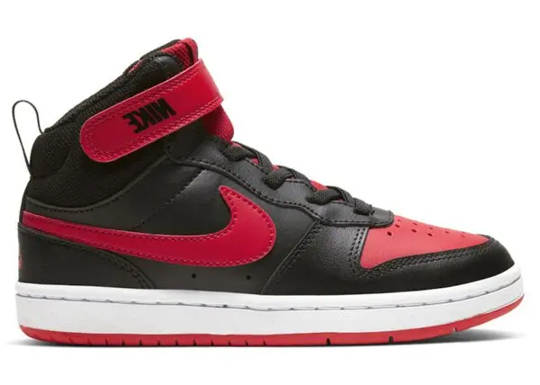 Nike Court Borough Mid 2 High-top Sneakers - Black/white/university Red