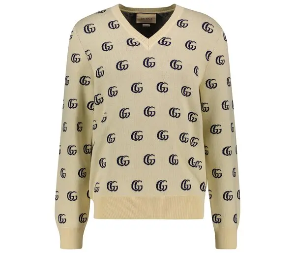 Gucci Gg Monogram Sweater - Offone-colorwhite